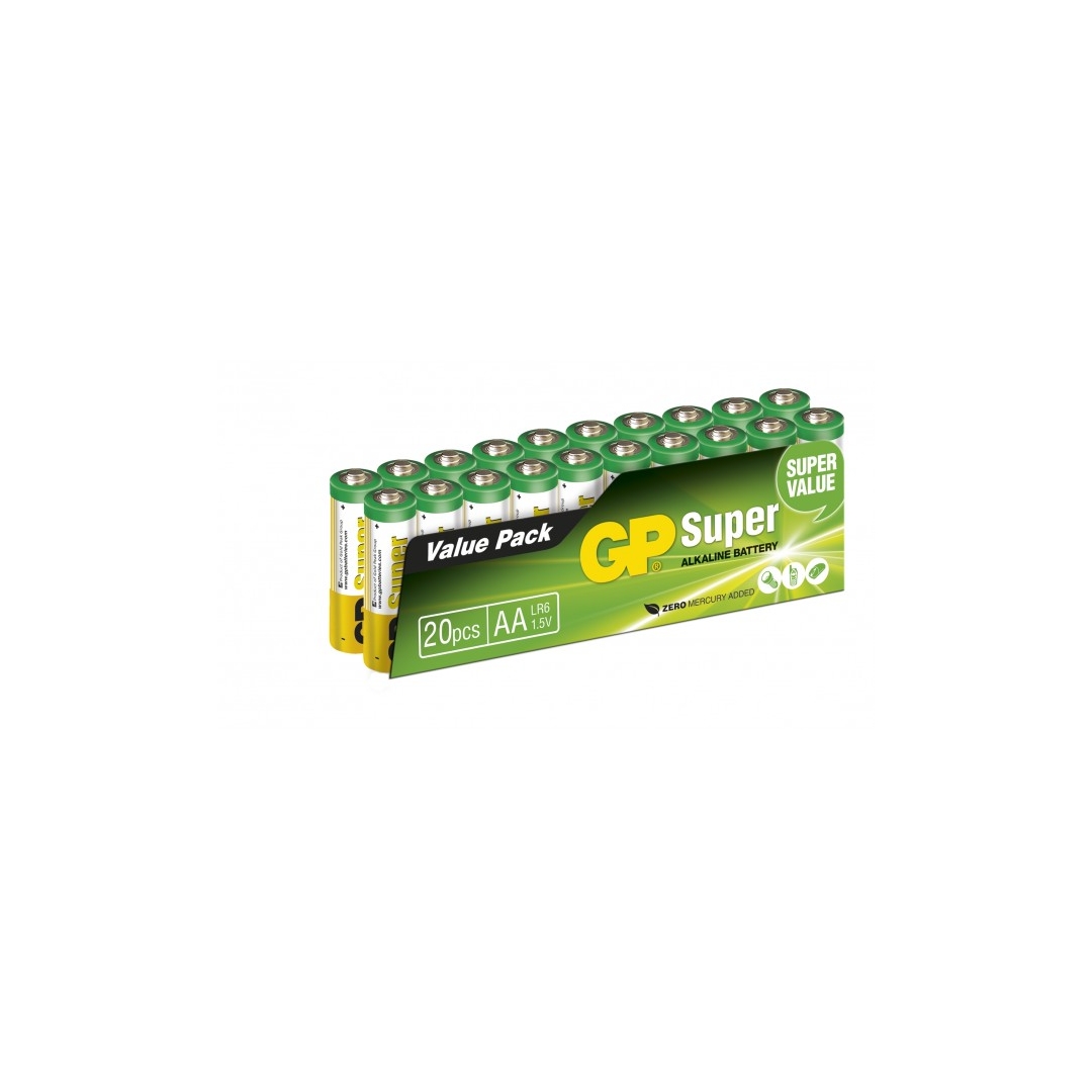 Alkaline battery 20 x AA / LR6 SUPER - 1,5V - GP Battery Alkaline battery 20 x AA / LR6 SUPER - 1,5V - GP Battery
